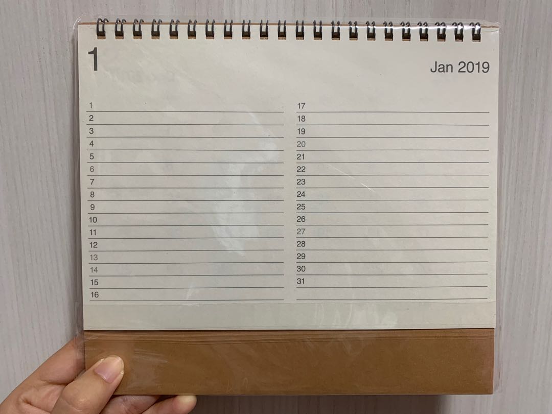 2019 Muji Desk Calendar, Hobbies & Toys, Stationery & Craft, Stationery ...
