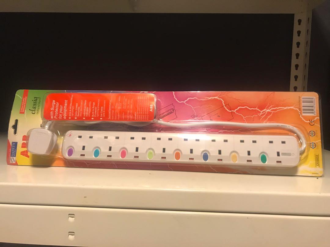 ABB extension socket - 8 way, TV & Home Appliances, Electrical ...