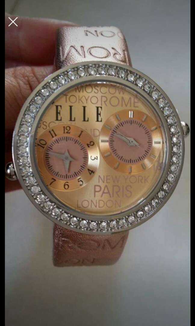 Elle dual time watch, Luxury, Watches on Carousell