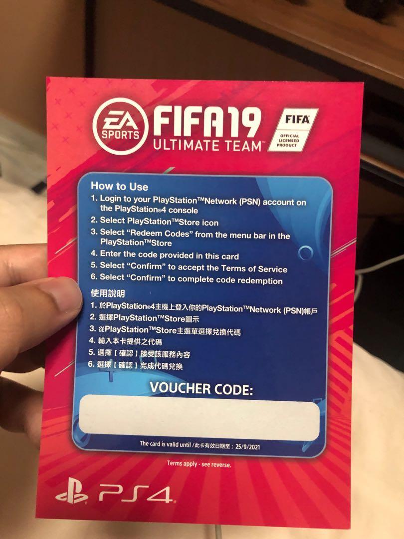 FIFA 19 FUT Code, Video Gaming, Video Games, PlayStation on Carousell