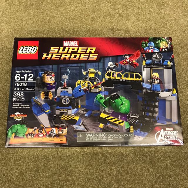 Lego 76018 Marvel Super Heroes The Hulk Smash Lab, Hobbies & Toys, Toys ...