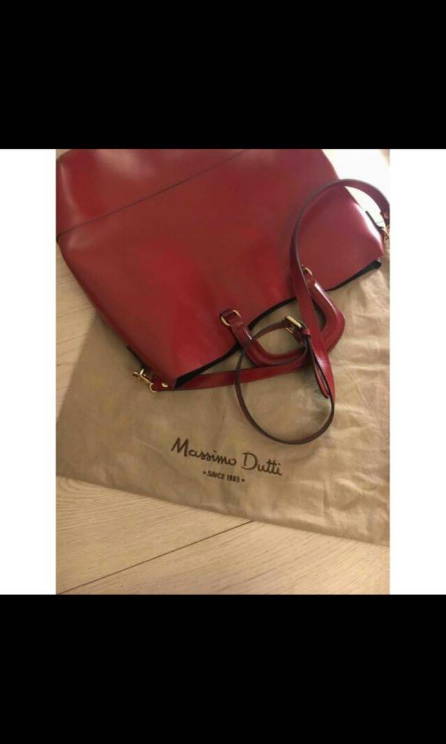 Massimo Dutti Red Bag, Luxury, Bags & Wallets on Carousell
