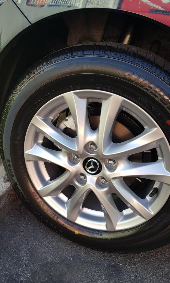 Mazda 3 Stock Tyre & Rims. Bridgestone Turanza 16" x04, Car Accessories ...