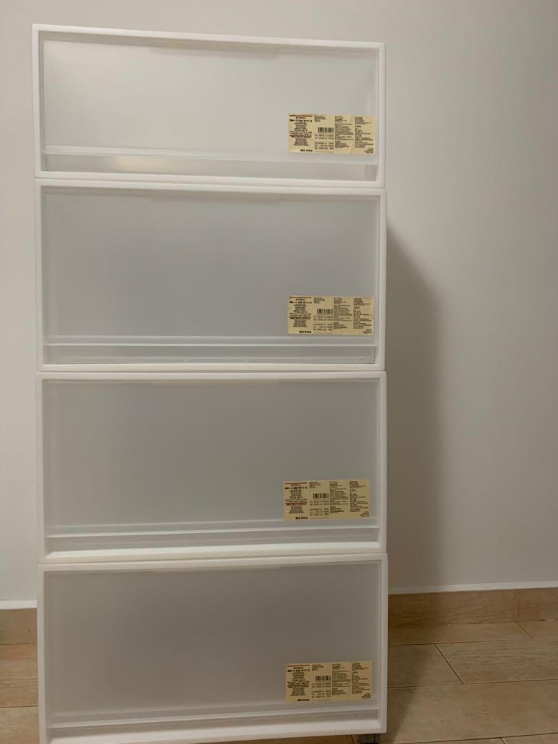 Muji PP storage box, Furniture & Home Living, Home Improvement ...