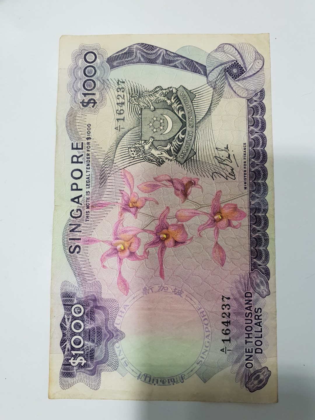 Rare Singapore Orchid $1000 Note, Hobbies & Toys, Memorabilia ...