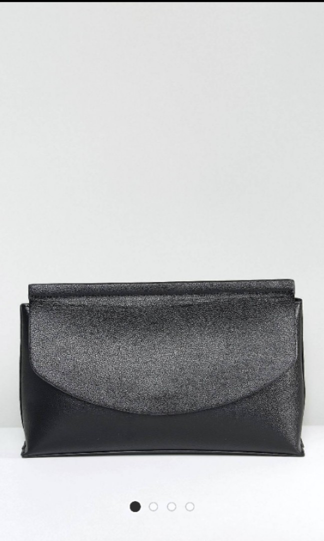 Simple black asos clutch, Women's Fashion, Bags & Wallets, Clutches on ...