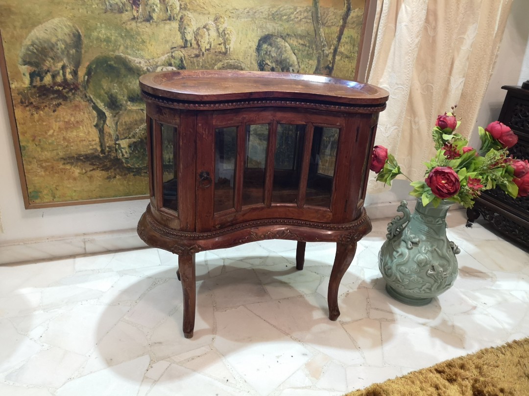 Teak Victorian Display & Side Table, Furniture & Home Living, Furniture ...