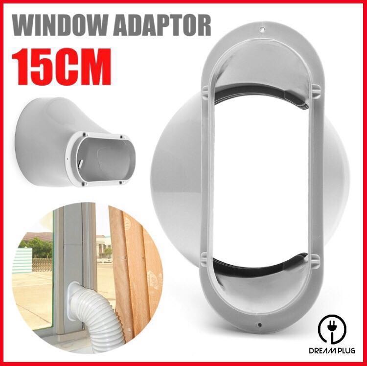 Window adaptor connector for portable aircon hose/pipe/vent/duct ...