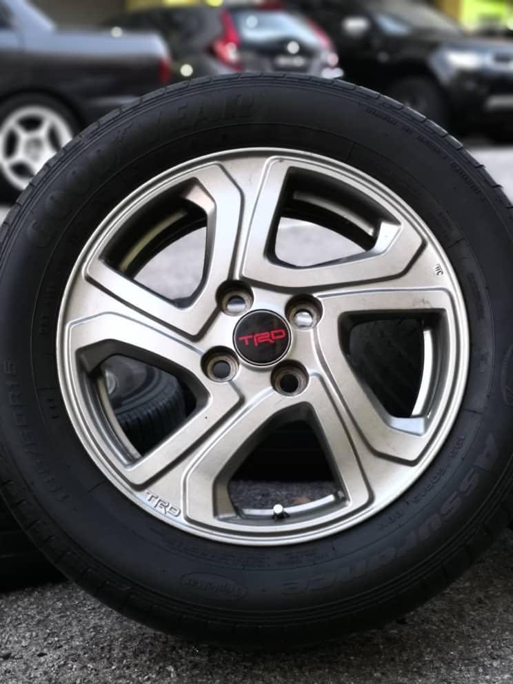 15 inch original sports rim toyota vios trd tyre 70%, Auto Accessories ...