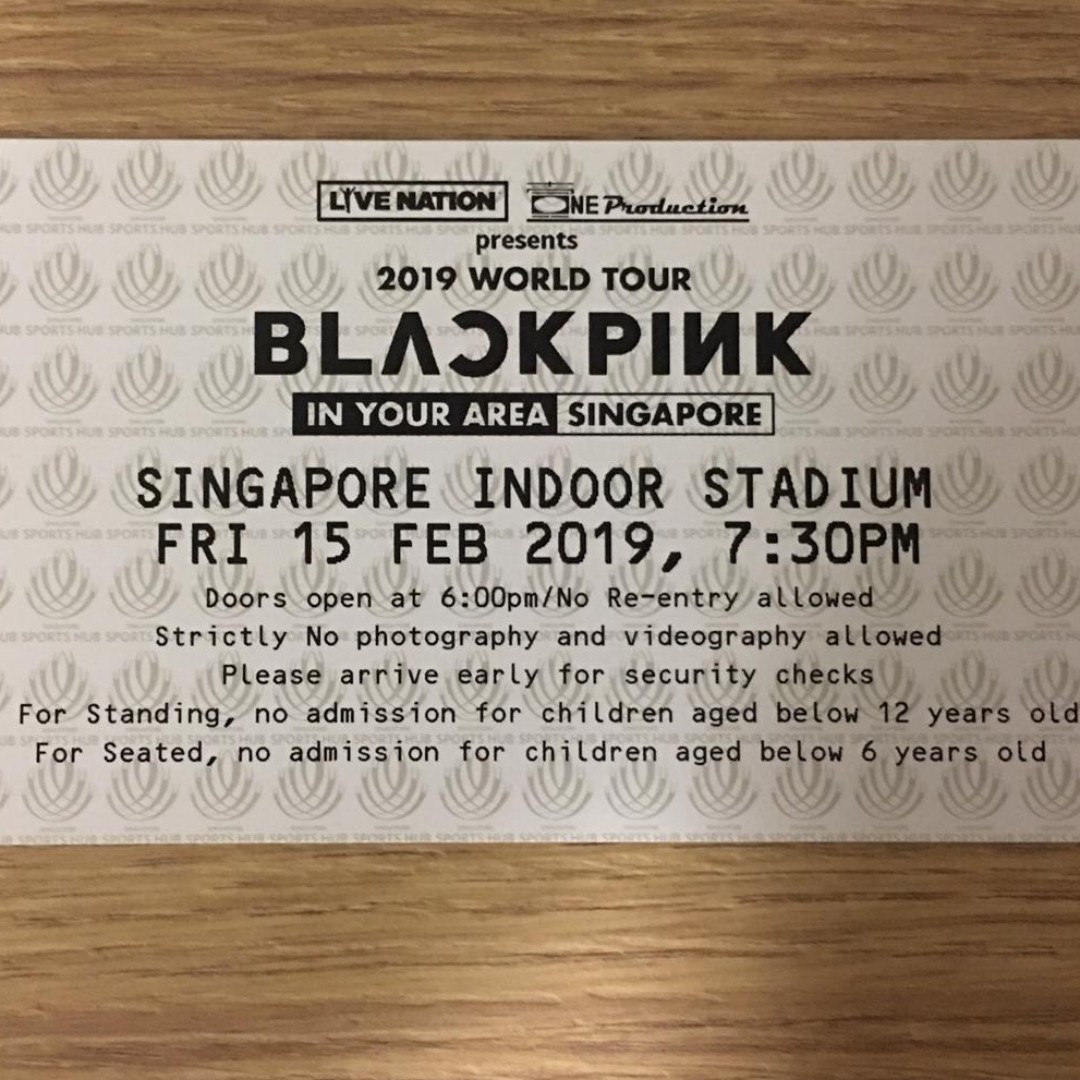 Blackpink World Tour 2019 Concert Ticket, Tickets & Vouchers, Event ...