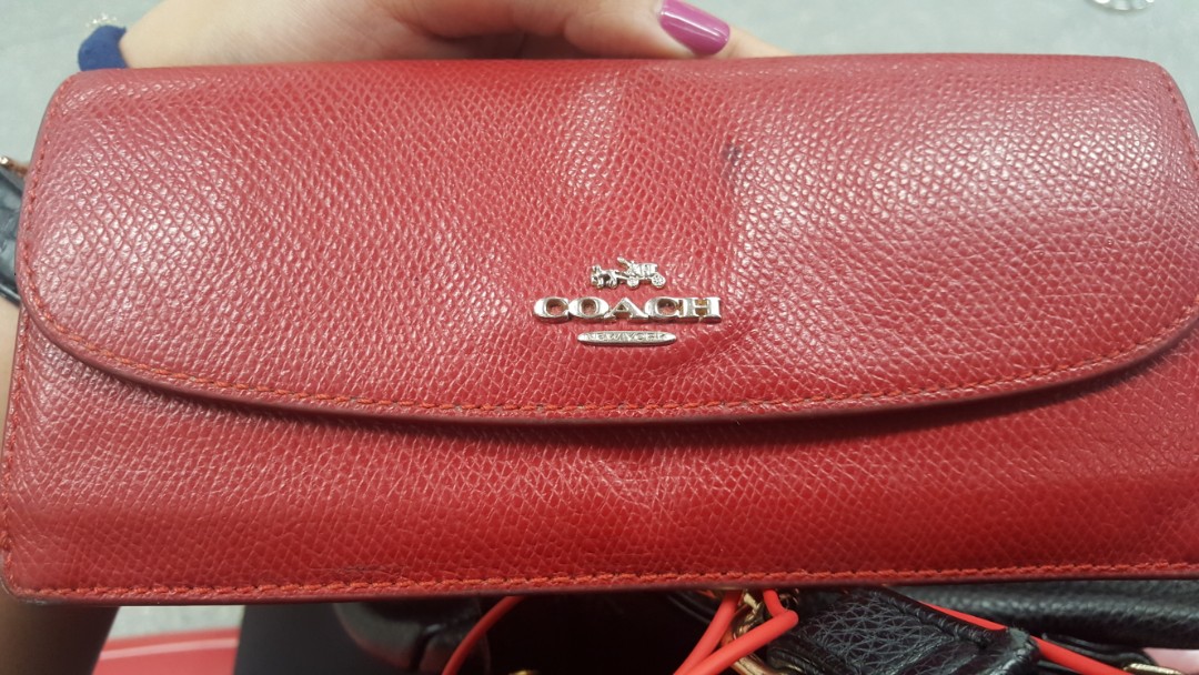 Coach red wallet, Women's Fashion, Bags & Wallets, Purses & Pouches on ...