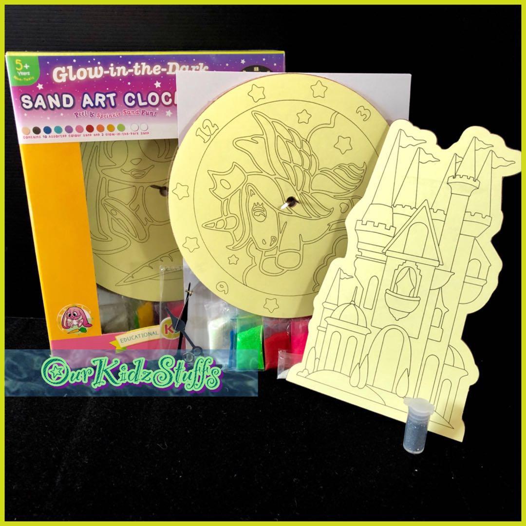 DIY Glow in the Dark Sand Art Clock and Display Kit, Hobbies & Toys ...