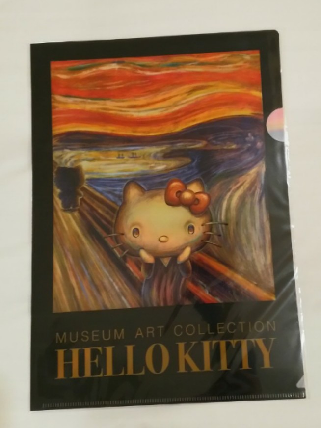 Hello Kitty x Munch's Scream A4 plastic folder - fr Japan, 興趣及遊戲, 手作＆自家 ...