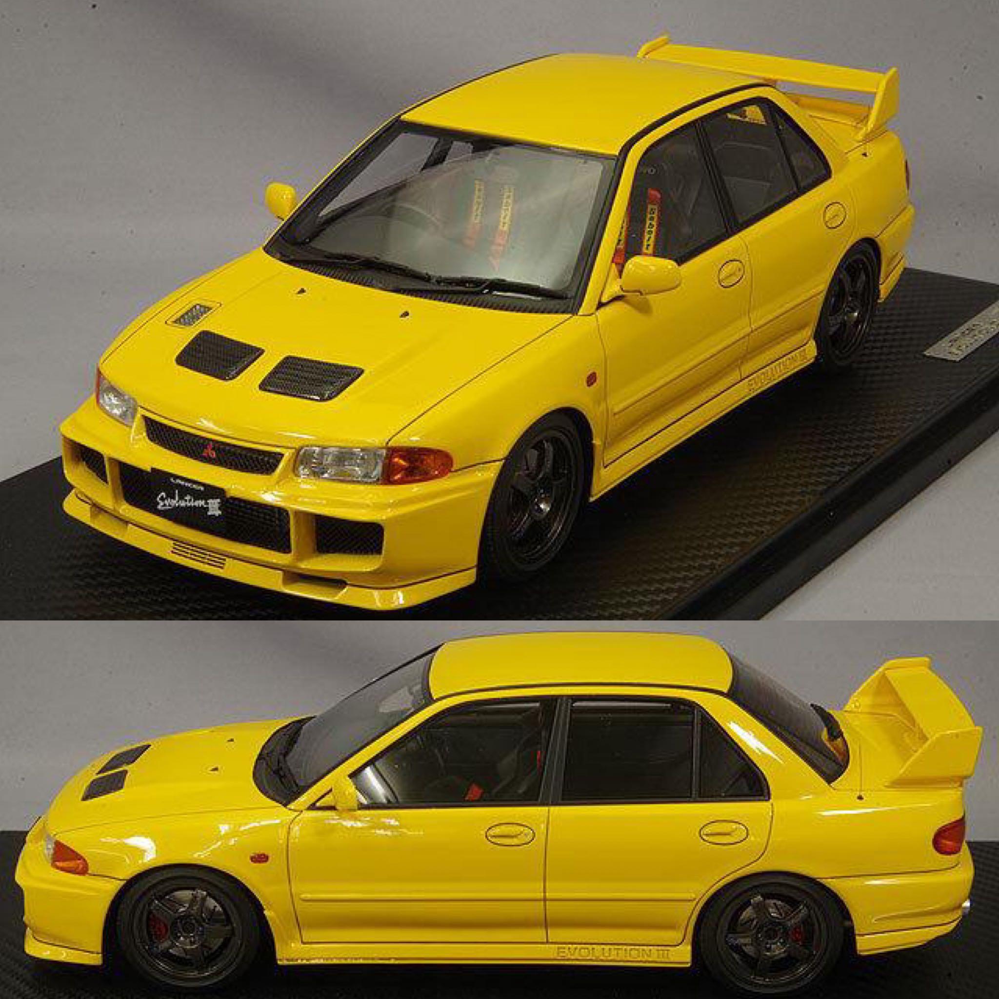Ignition Model 1/18 Mitsubishi Lancer Evolution III GSR (CE9A) Yellow ...
