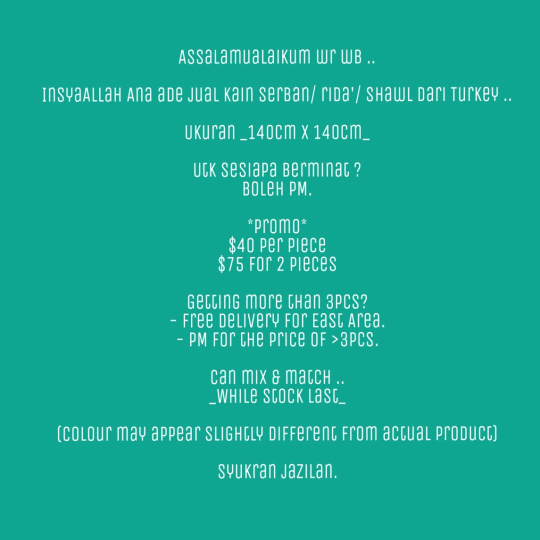 Kain serban/rida'/shawl, Men's Fashion, Watches & Accessories, Scarves ...