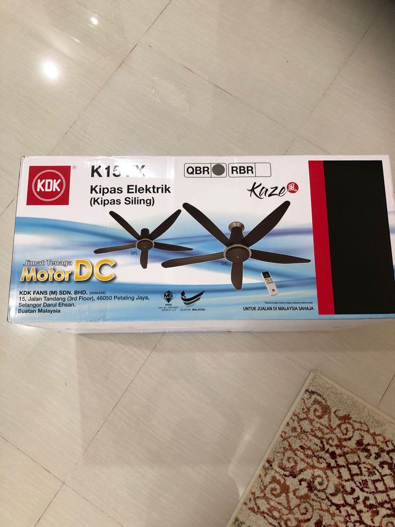 KDK Ceiling Fan ( No Light kits) with Remote, Furniture & Home Living ...