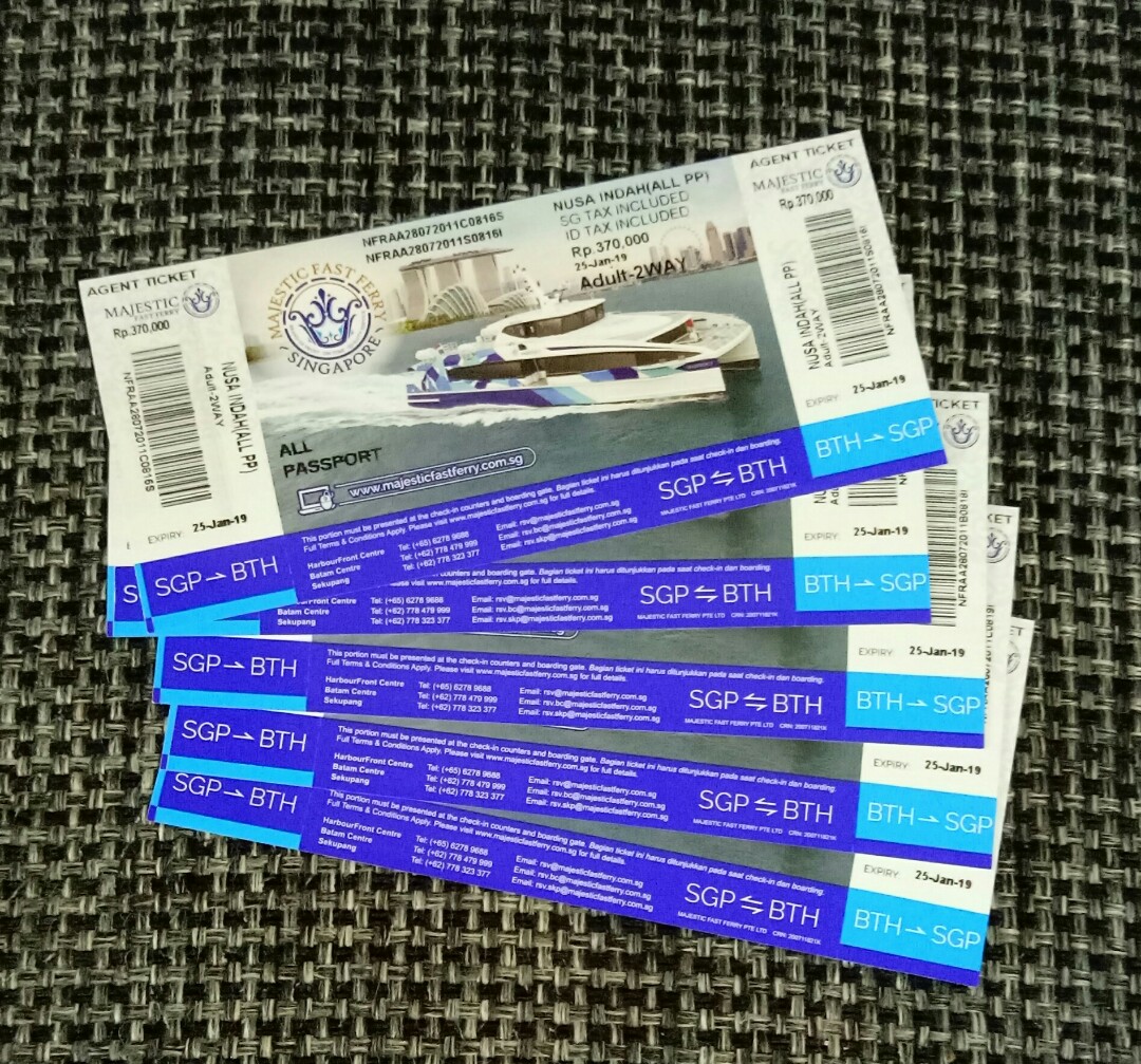 Majestic Fast Ferry Physical Ticket Indonesian Passport, Tickets ...