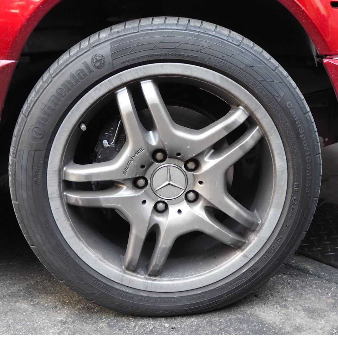MERCEDES W124 W209 SPORT AMG RIMS WITH TYRES 17'', Car Accessories ...