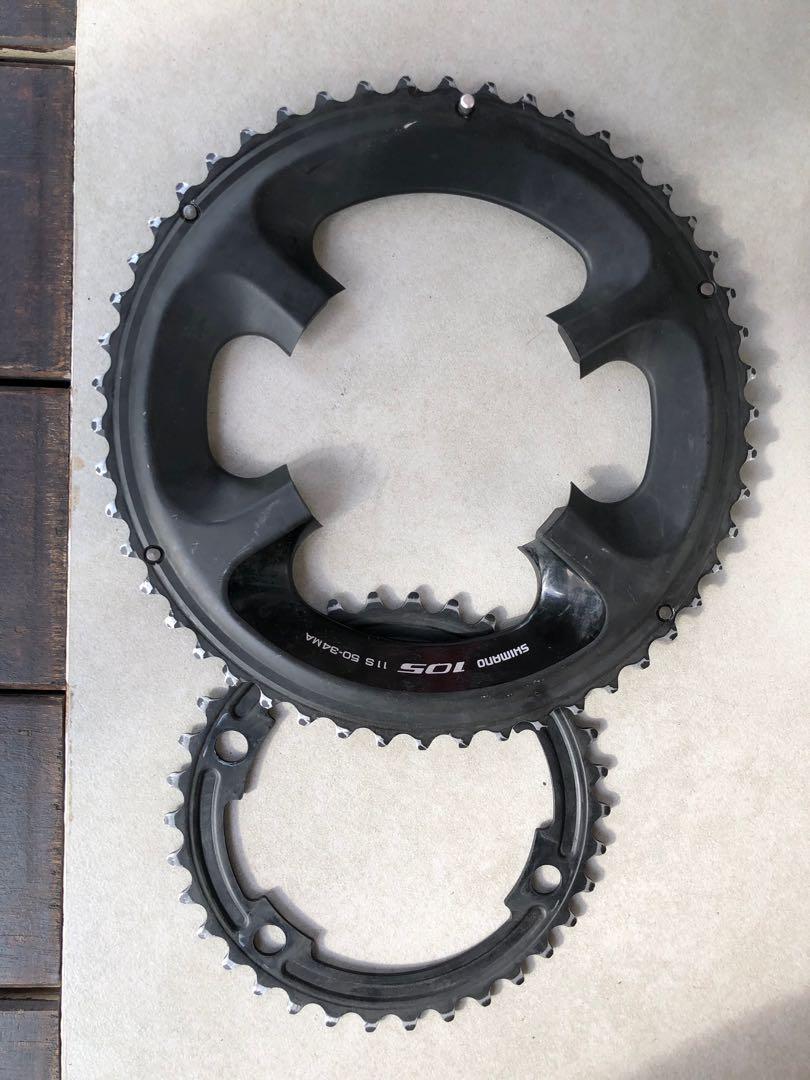 Shimano 105 5800 chainrings 50/34, Sports Equipment, Bicycles & Parts ...