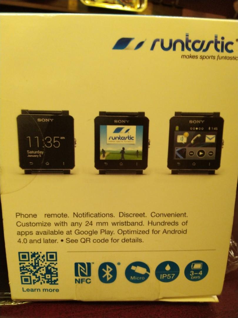 Sony nfc runtastic sw2 smart watch, 手提電話, 智能穿戴裝置及智能手錶 - Carousell