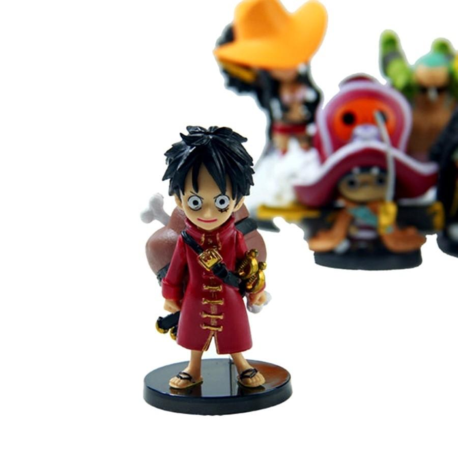 9pcs One Piece Luffy Nami Zoro Brook Chopper Robin Sanji Franky Usopp ...