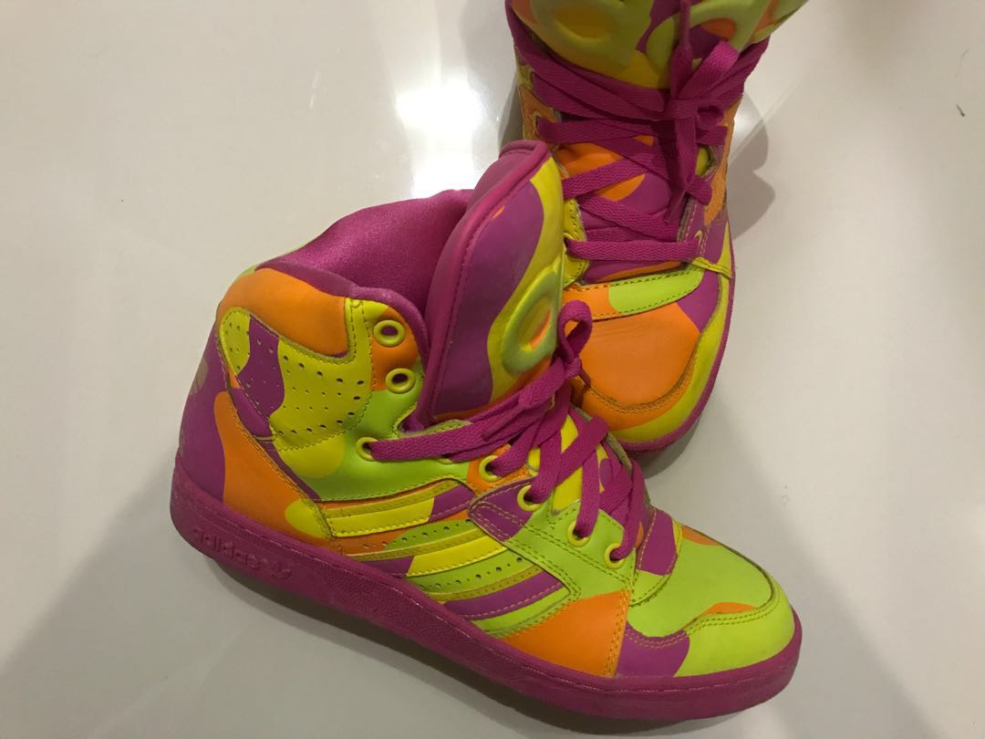 Adidas x Jeremy Scott Neon Camo, Women's Fashion, Footwear, Sneakers on ...