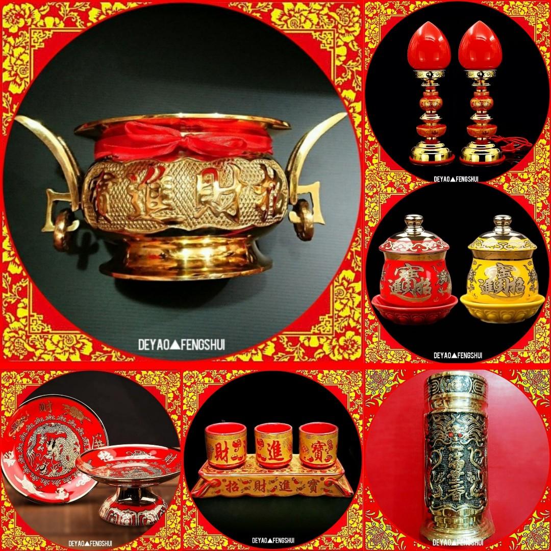 BN Auspicious Religious Deity Offering Holy Water Cups , Vintage ...