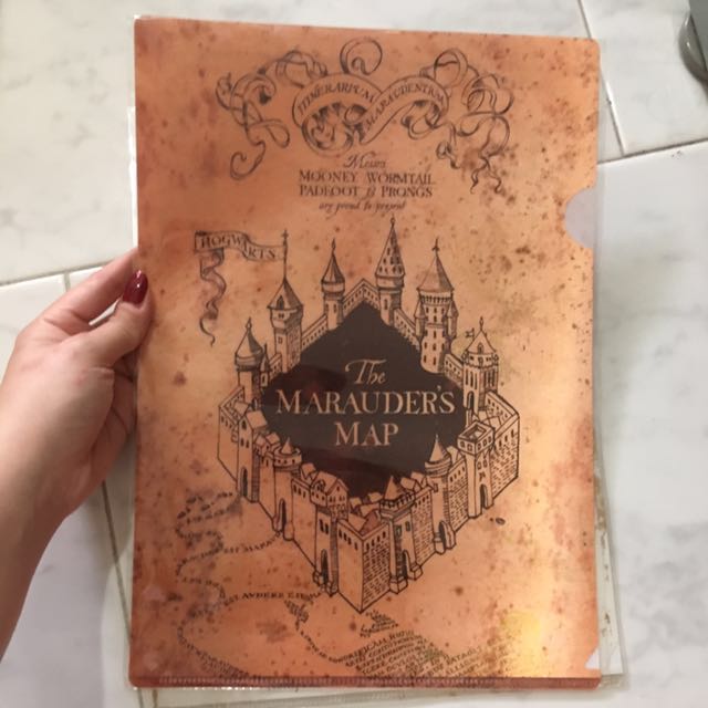 BN HARRY POTTER MARAUDERS MAP FOLDER & MARAUDER'S MAP BN, Hobbies ...