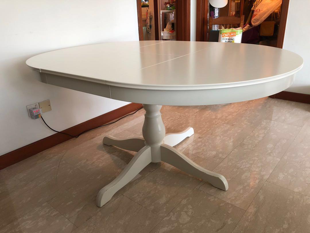 ikea Expandable Dining Table; Solid wood, Furniture & Home Living ...