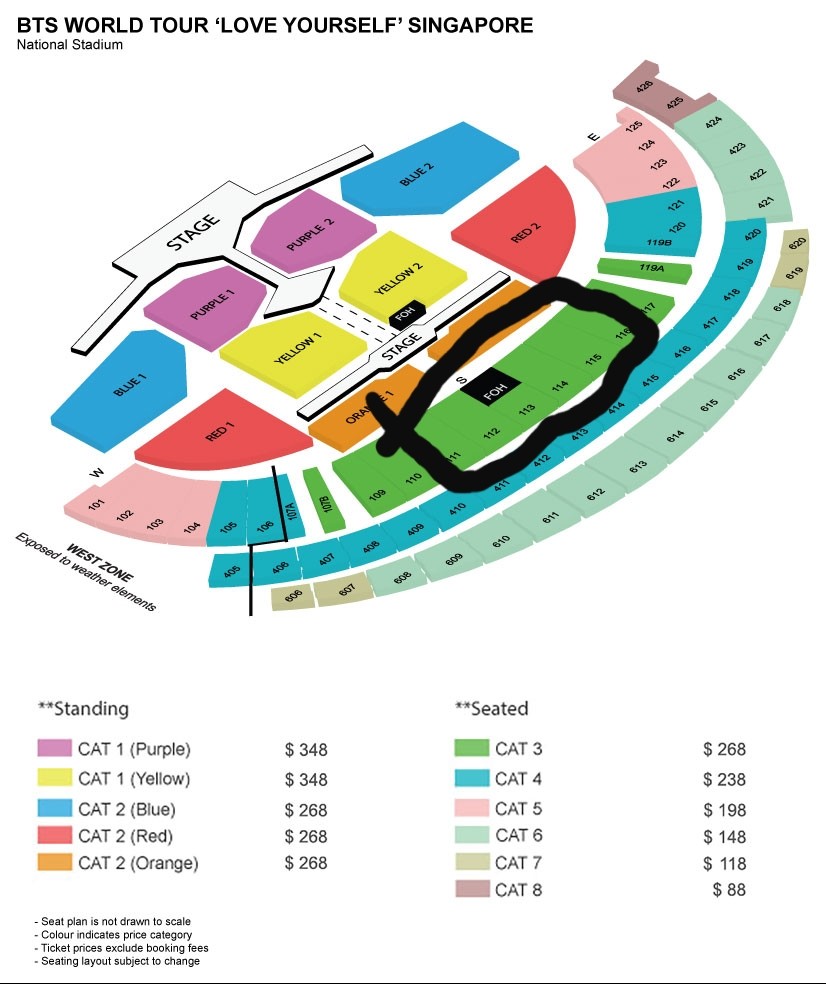 [LF] BTS Concert ticket Cat 3, Tickets & Vouchers, Event Tickets on ...