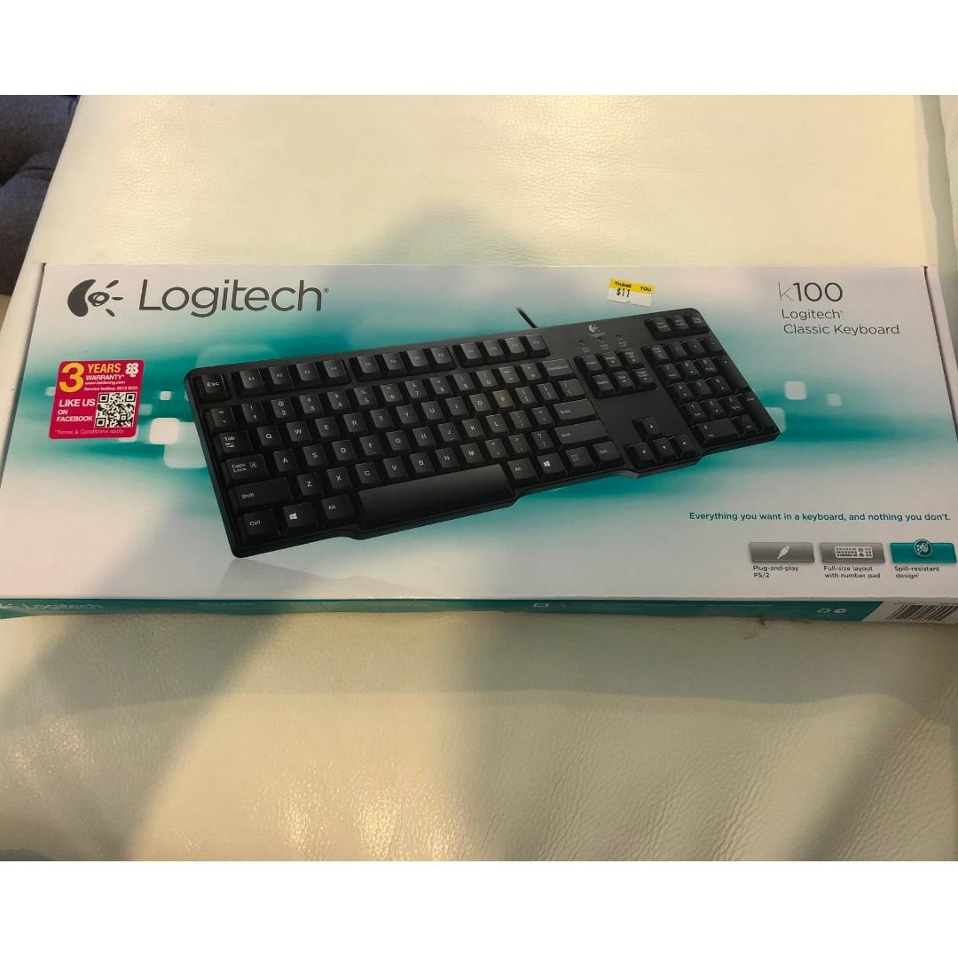 Logitech K100 PS2 Classic Keyboard, Computers & Tech, Parts ...