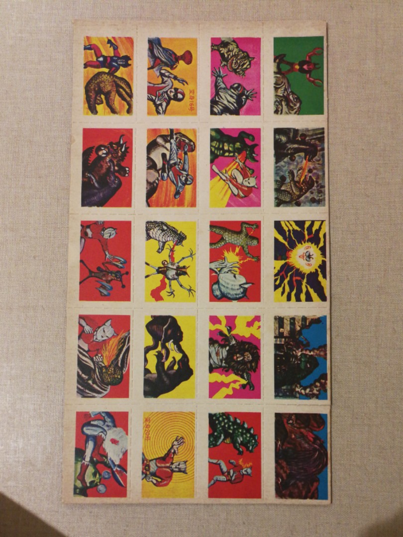 Old ultraman game cards. Full sheet, Hobbies & Toys, Memorabilia ...