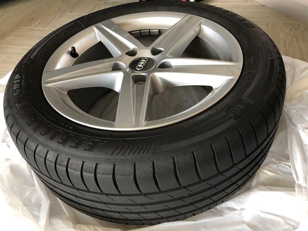 Original Audi Tyres & Rims (Used 13,000KM), Car Accessories, Tyres ...