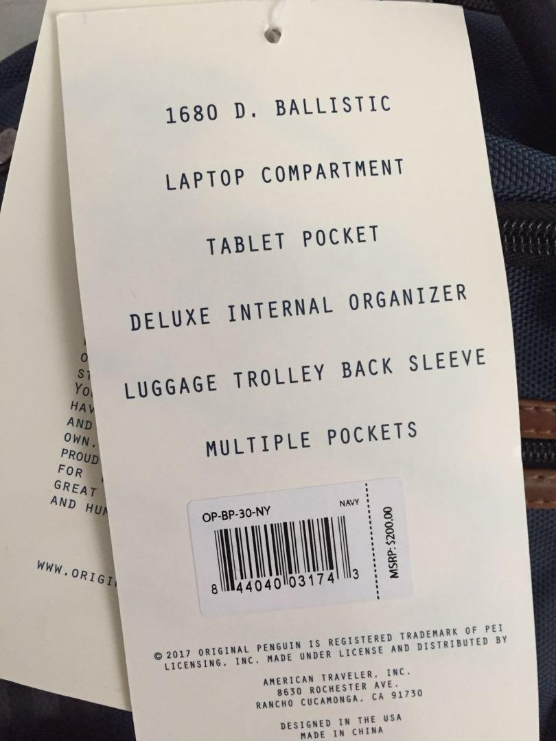 Original Penguin “Peterson Collection “ Backpack Bag, Men's Fashion ...