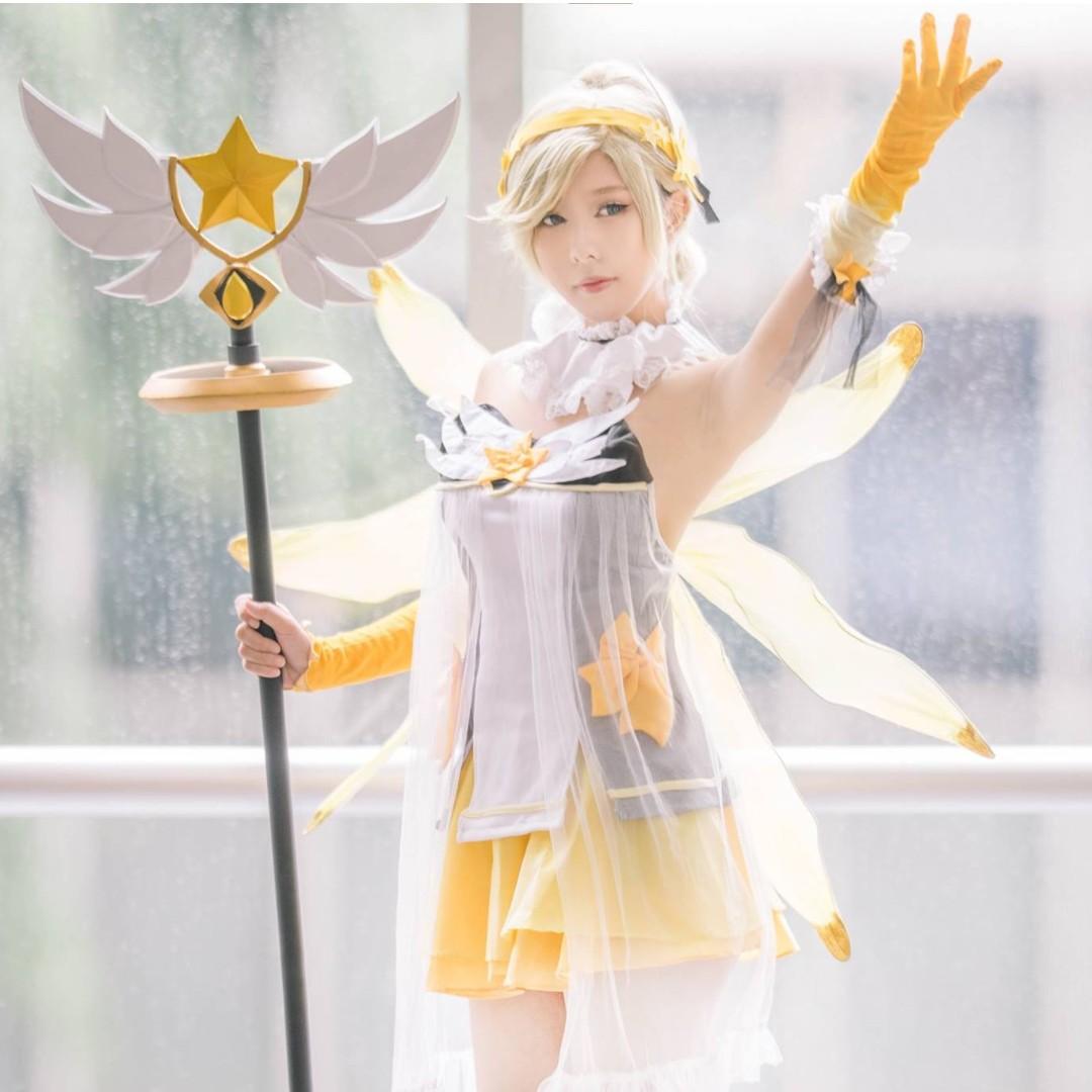 Overwatch Mercy Magical Girl Cosplay, Everything Else on Carousell