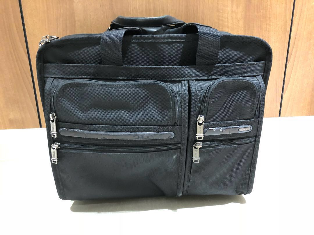 Tumi Alpha 26103D4 Wheeled Briefcase, Men's Fashion, Bags, Briefcases ...