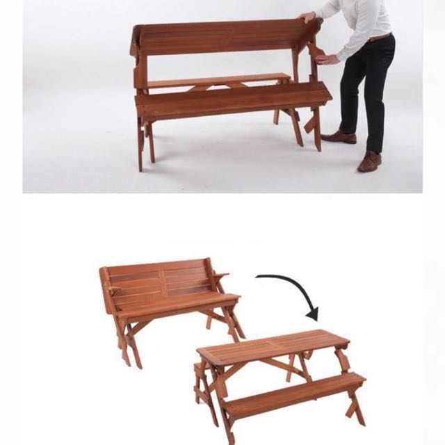 Convertible Bench Table, Furniture & Home Living, Furniture, Tables ...