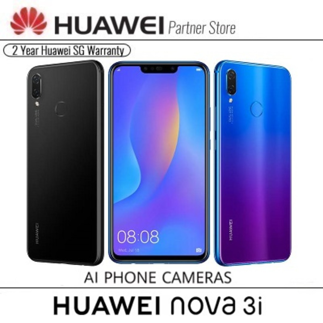Huawei Nova 3i 128GB/4GB VoLTE Four AI Camera Brand New Local Set, Mobile Phones & Gadgets ...