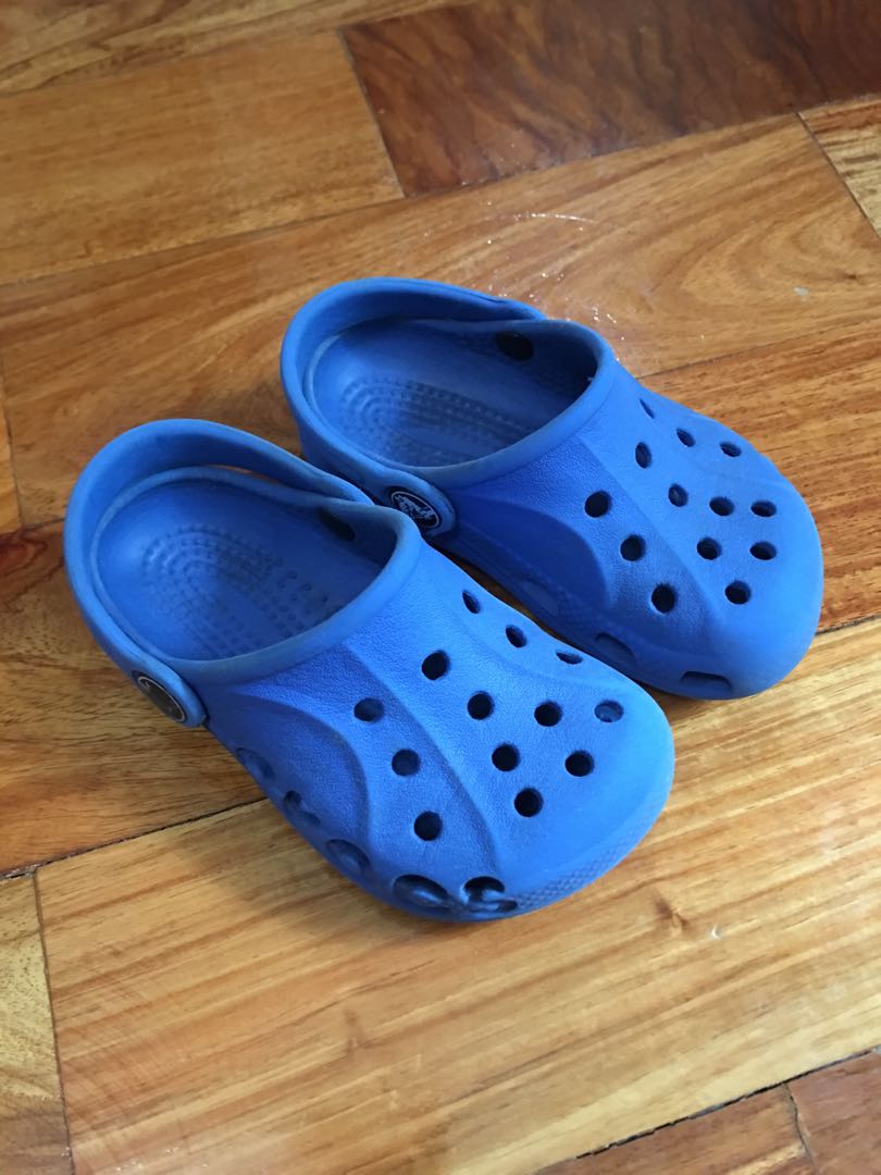 Original Crocs Baya Sea Blue, Babies & Kids, Babies & Kids Fashion on ...