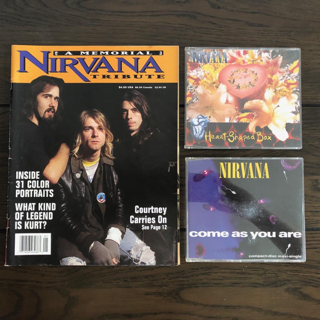 RARE 90s Nirvana magazine & 2 CD singles Come as you are + Heart-Shaped ...