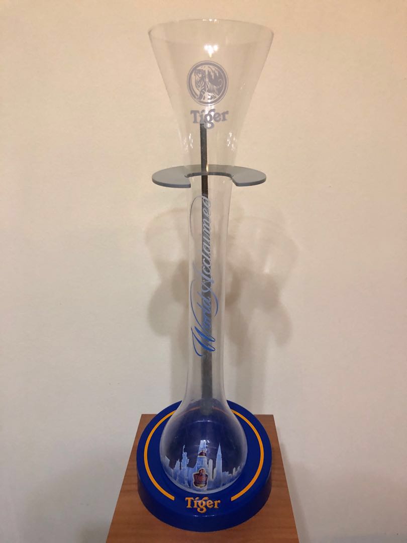 Tiger Beer bulb glass with stand, Furniture & Home Living, Kitchenware ...