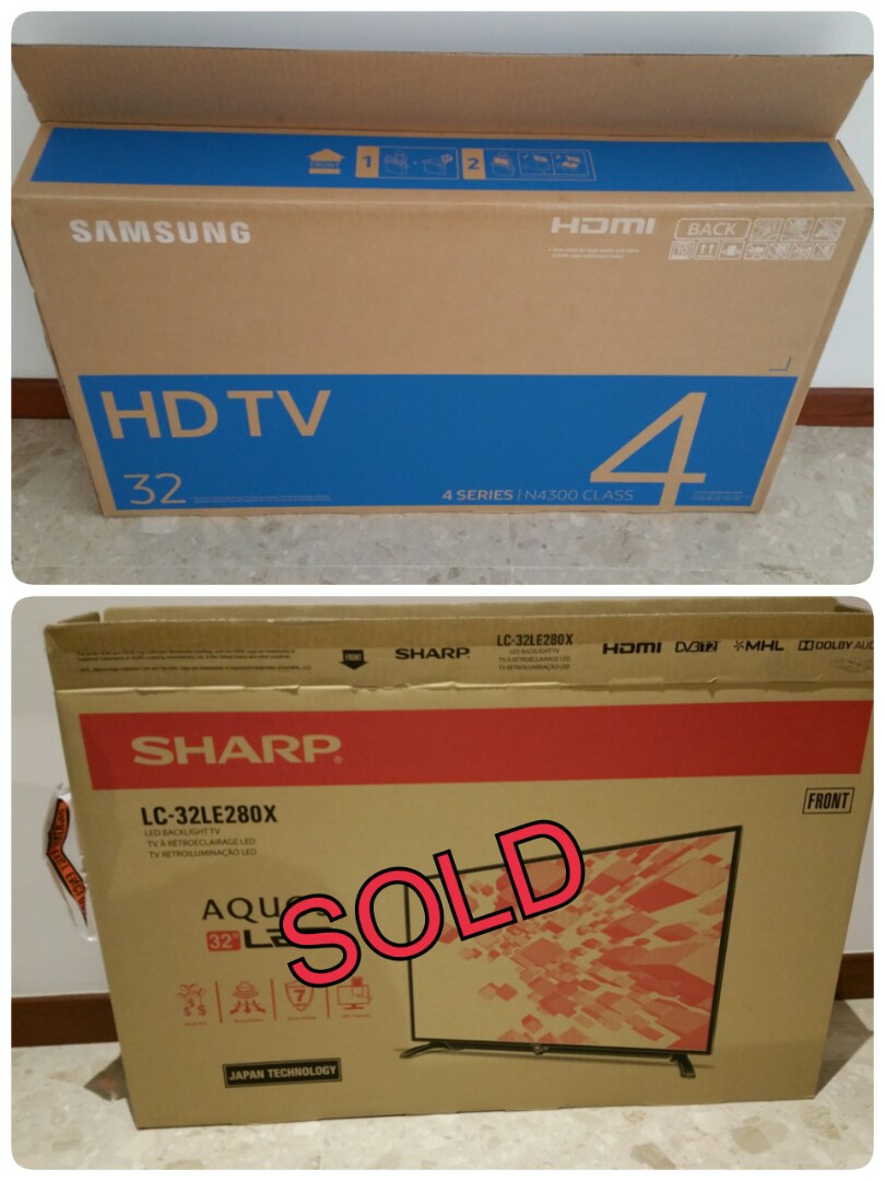 TV carton boxes originally for 32 inch TV (with inner thermocol ...