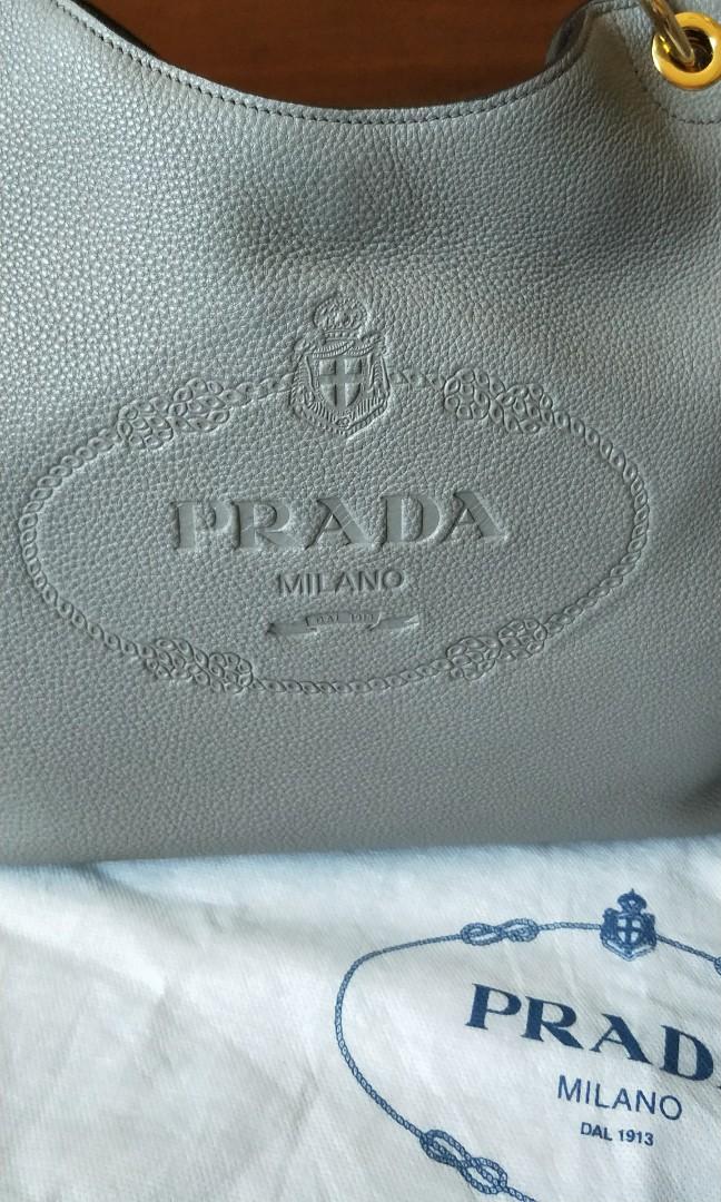 Authentic Prada Vitello Daino Leather Hobo, Luxury, Bags & Wallets on Carousell