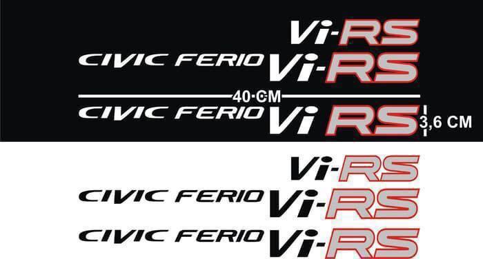 Civic Ferio Vi-RS Sticker/EK4 EG EJ ES Virs Sticker, Car Accessories ...