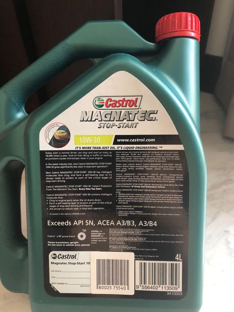 Engine Oil Castrol magnatec 10w-30, Car Accessories, Car Workshops ...