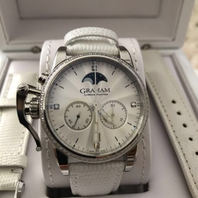 Graham 1695 Lady Moon Chronofighter, Luxury, Watches on Carousell