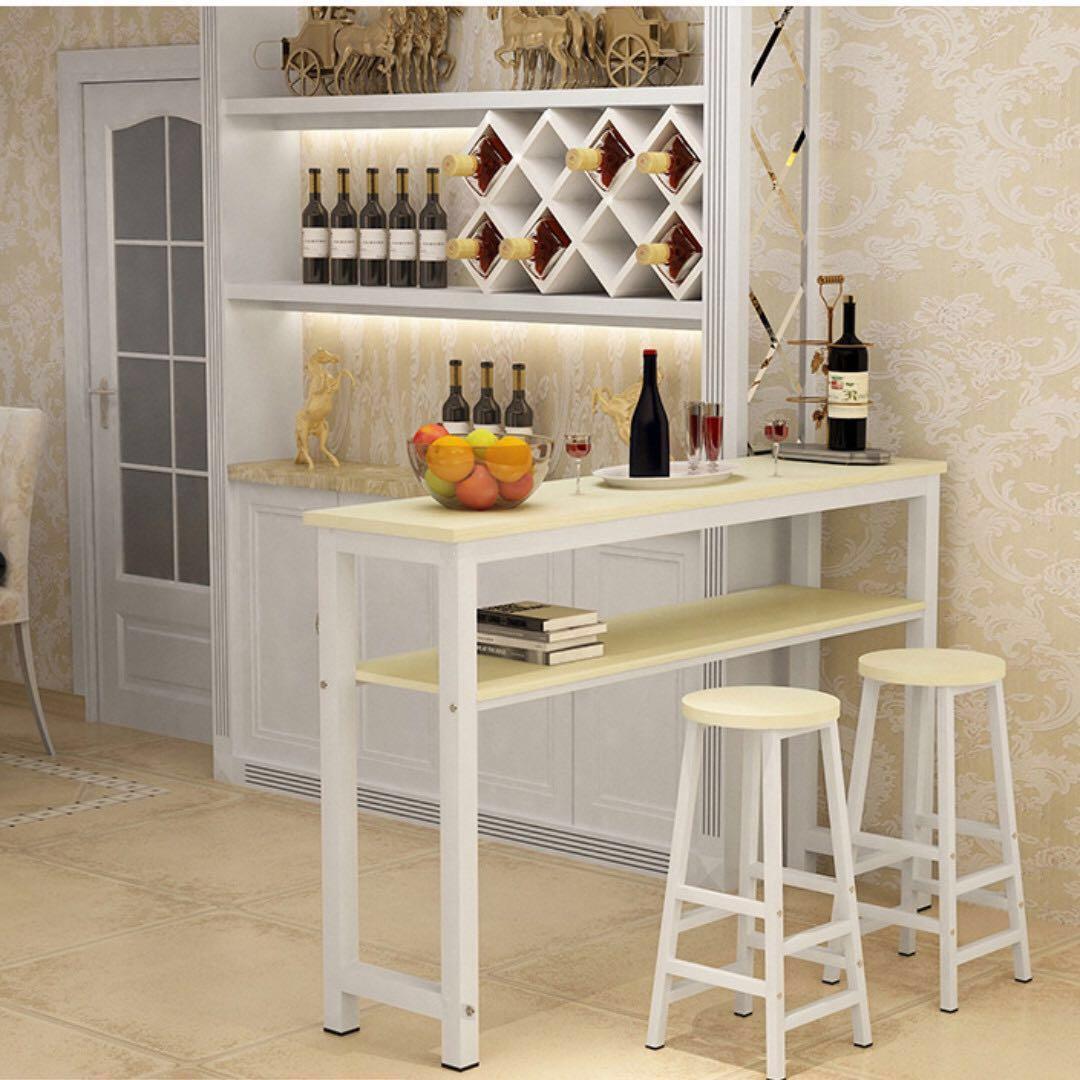 Minimalist Style Bar Table + Stool, Furniture & Home Living, Furniture ...