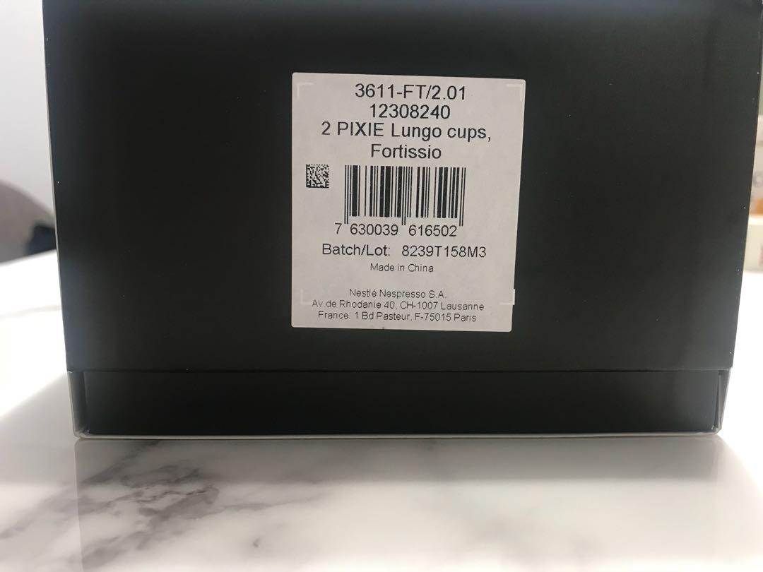Nespresso pixie lungo fortissio cups x2, TV & Home Appliances, Kitchen ...