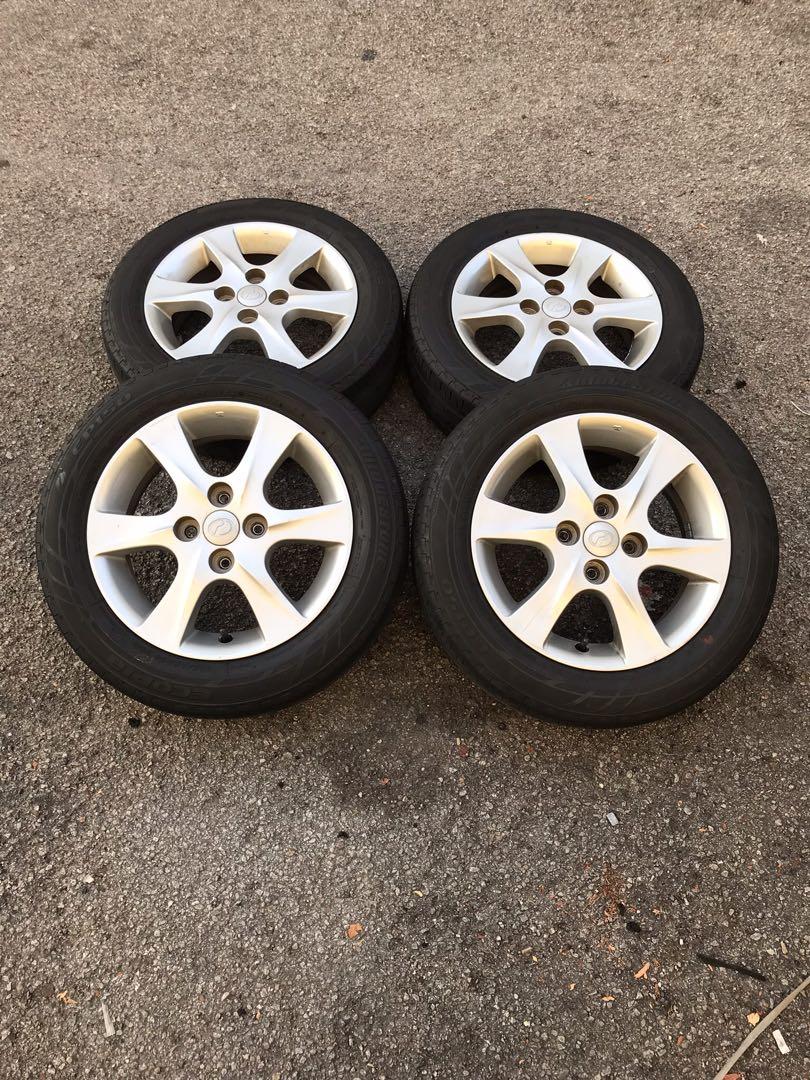 Original 14 inch sports rim myvi se viva tyre tyre 70%, Auto ...