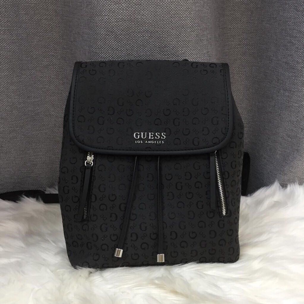 Original Guess Casual Backpack In Black, Women's Fashion, Bags ...